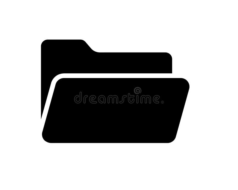 Folder Icon -Vector Computer Folder Logo Stock Vector - Illustration of ...