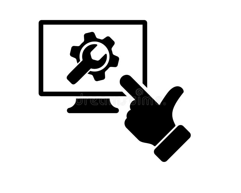 Vector LCD Icon - Display Icon - TV Mock-up Illustration Stock ...