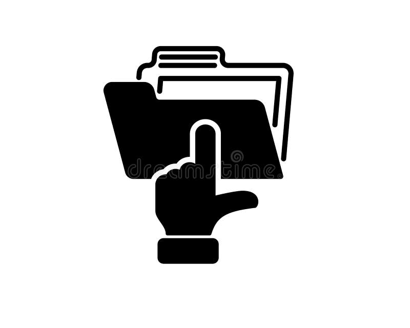 Folder Icon -Vector Computer Folder Logo Stock Vector - Illustration of ...