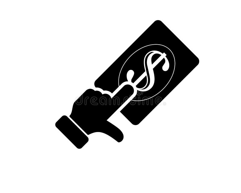 Cash in Hand Dollar Sign Icon Template Stock Illustration ...