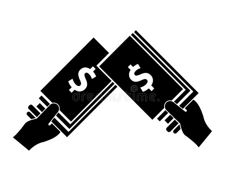 Cash in Hand Dollar Sign Icon Template Stock Illustration ...