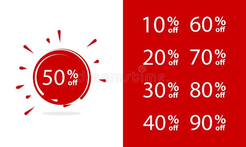 Sale and Discount Labels. Price Off Tag Icon Stock Vector ...