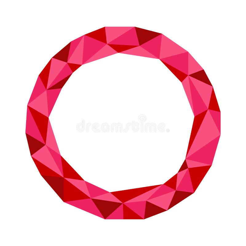 Polygonal Geometric Crystal Ring Symbol Stock Vector - Illustration of ...