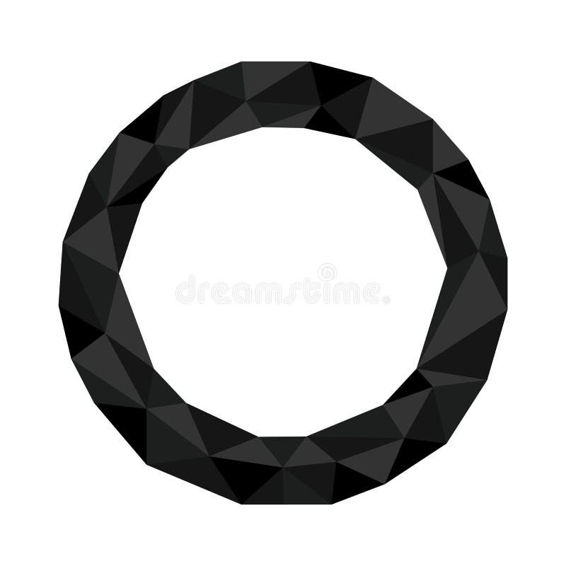 Polygonal Geometric Crystal Ring Symbol Stock Vector - Illustration of ...
