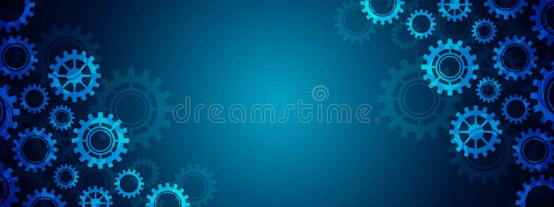Background Cogs Frame. Design of Gear Mechanisms. Technology Banner ...