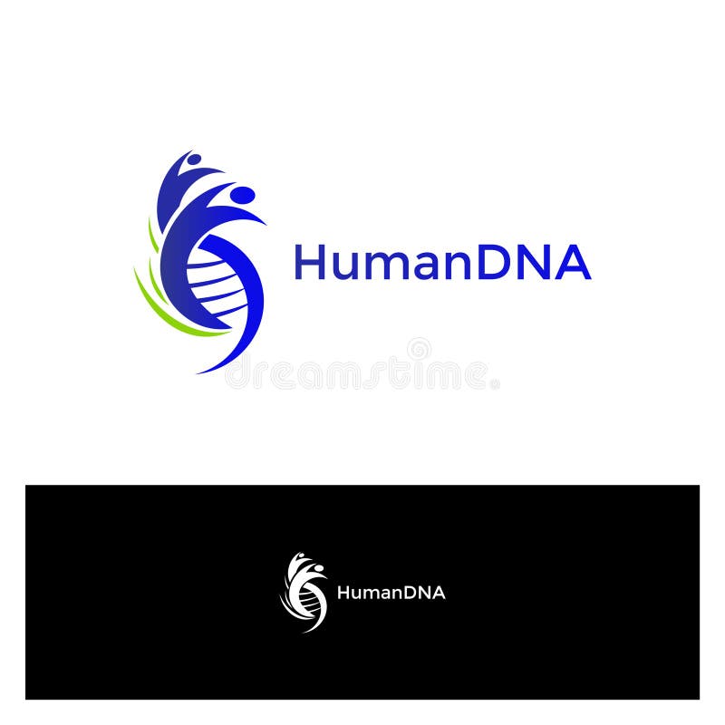DNA People Vector Logo Design. Medicine Person Icon Symbol. Man Science ...
