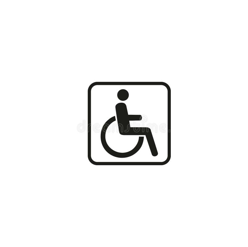 Wheelchair Symbol, Disabled Person Sign, Disabled Sign Stock Vector ...