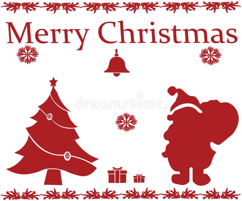 Web Christmas Holiday Greeting Card Illustration Stock Vector ...