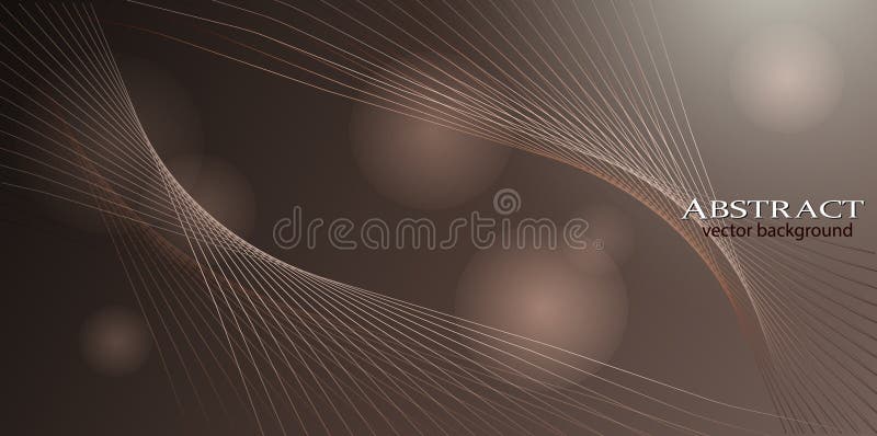 Brown Abstract Vector Background. with Reflections of Light and a ...