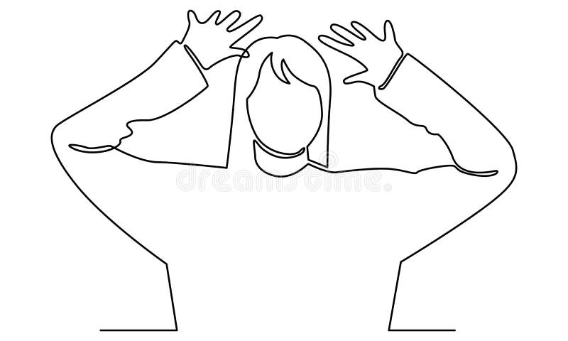 People Line Drawing Waving Stock Illustrations – 260 People Line ...