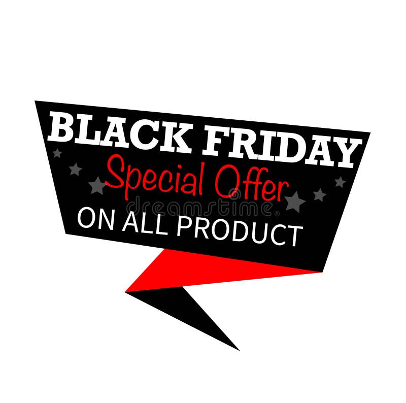 Special Offer Label, Black Friday Sales Tag, Black Friday Promotion ...