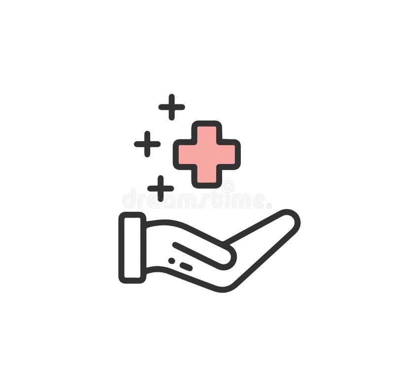 Hand with Plus Icon, Value, Hand, Plus Vector Icon Stock Illustration ...
