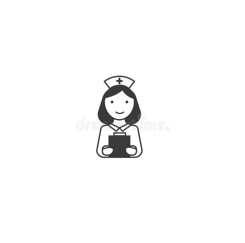 Modern Style Nurse with Report Vector Icon Stock Vector - Illustration ...