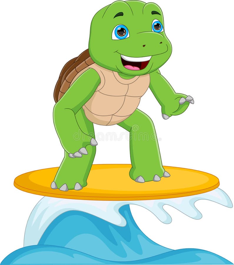 Surfing Turtle Stock Illustrations – 636 Surfing Turtle Stock ...