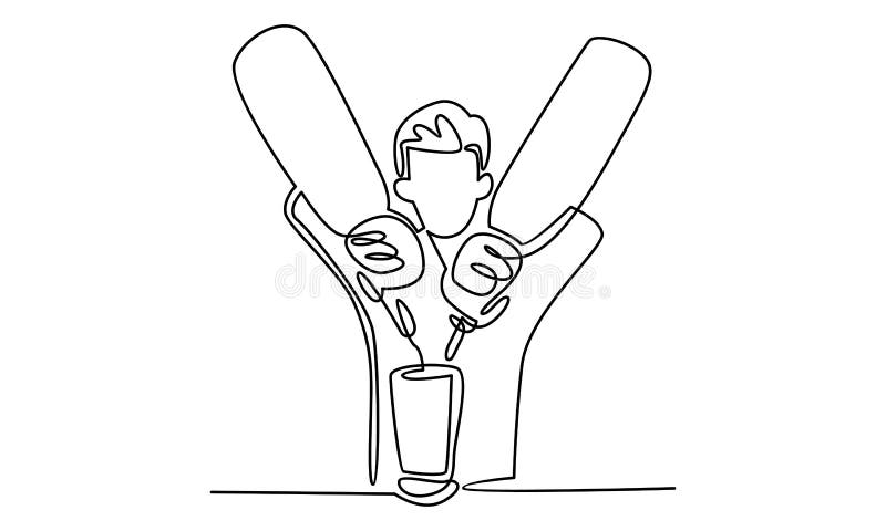 Continue Line of Male Bartender Pouring a Cocktail, a Man Serving at ...