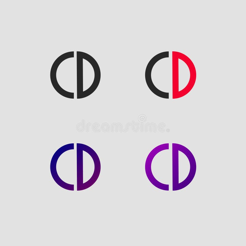 CD Initial Letter Logo Vector Template | Creative Modern Monogram ...