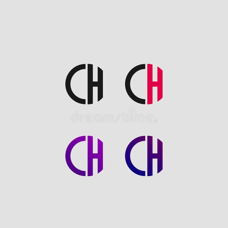 CH Initial Letter Logo Vector Template | Creative Modern Monogram ...