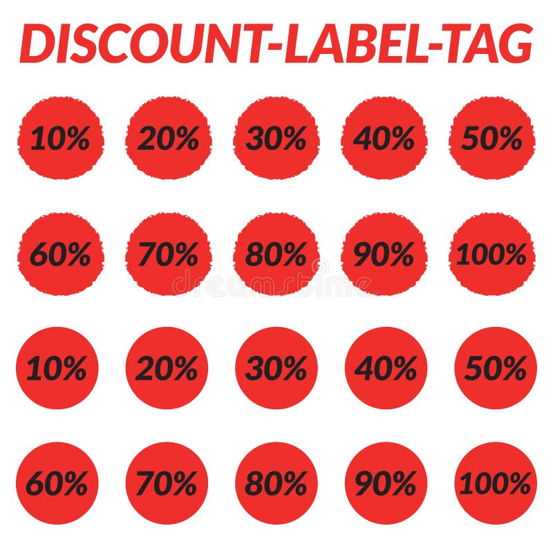 Discount Label Sticker Design Stock Vector - Illustration of list ...