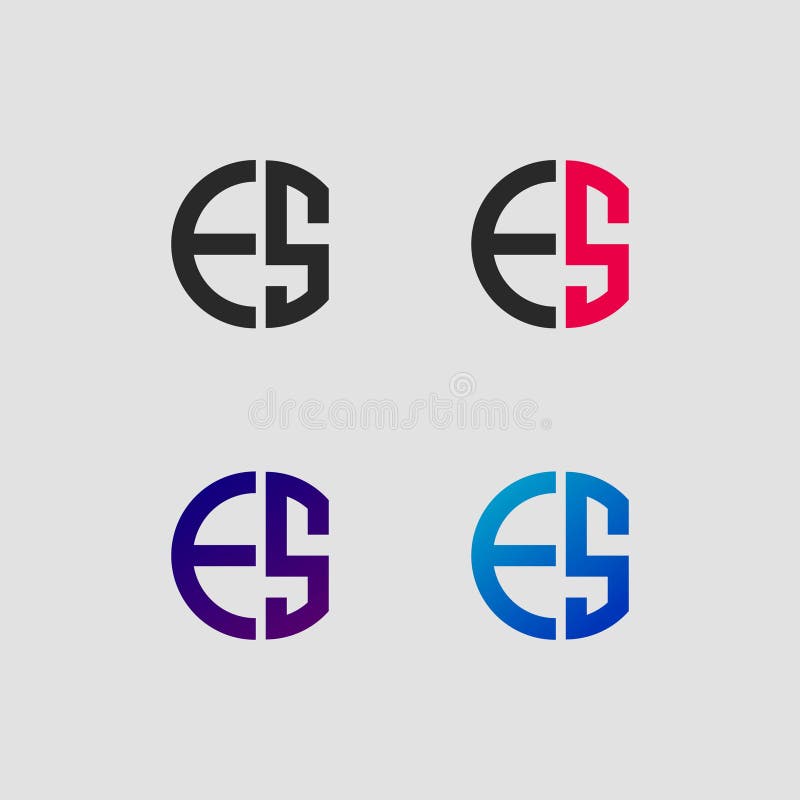 ES Initial Letter Logo Vector Template Stock Vector - Illustration of ...