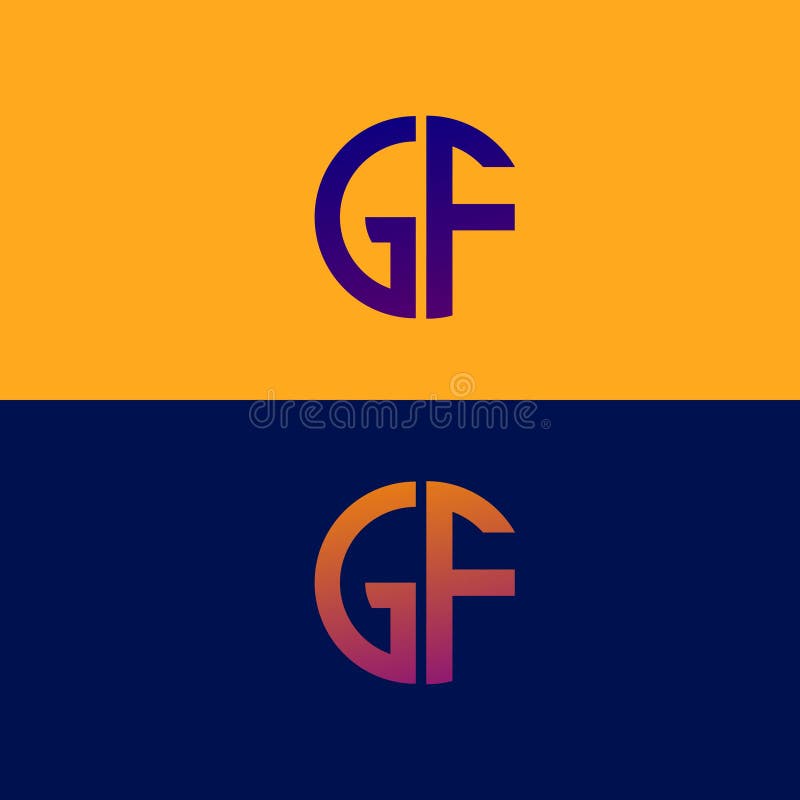 GF Initial Letter Logo Vector Template | Creative Modern Monogram ...