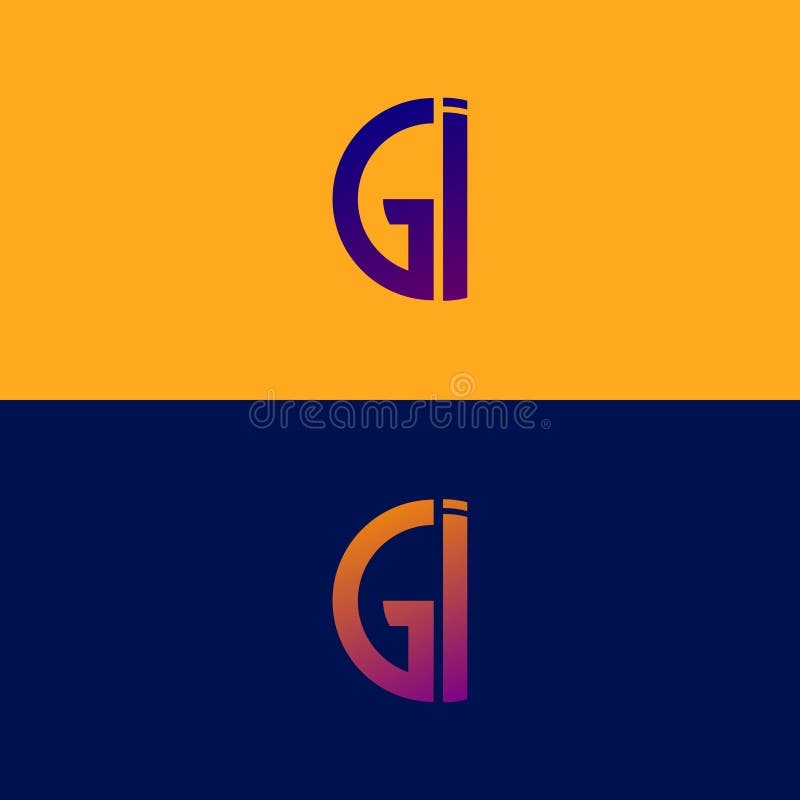 GI Initial Letter Logo Vector Template | Creative Modern Monogram ...