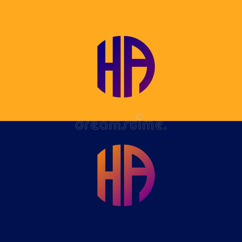HA Initial Letter Logo Vector Template | Creative Modern Monogram ...
