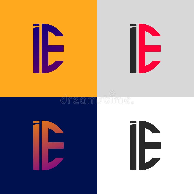 IE Initial Letter Logo Vector Template | Creative Modern Monogram ...