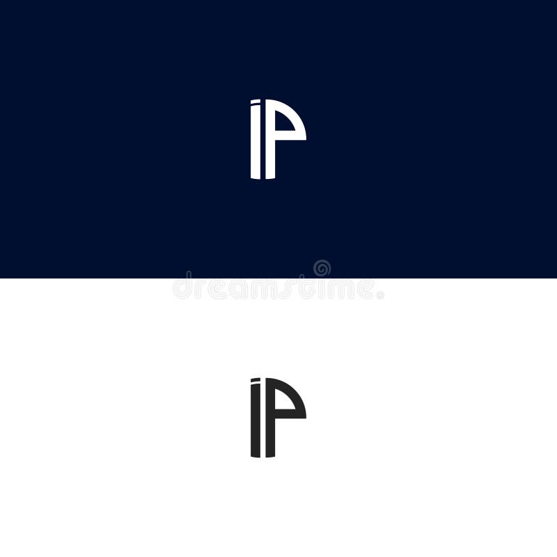 IP Initial Letter Logo Vector Template Stock Vector - Illustration of ...