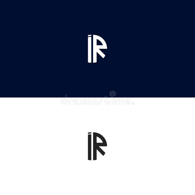 IR Initial Letter Logo Vector Template Stock Vector - Illustration of ...