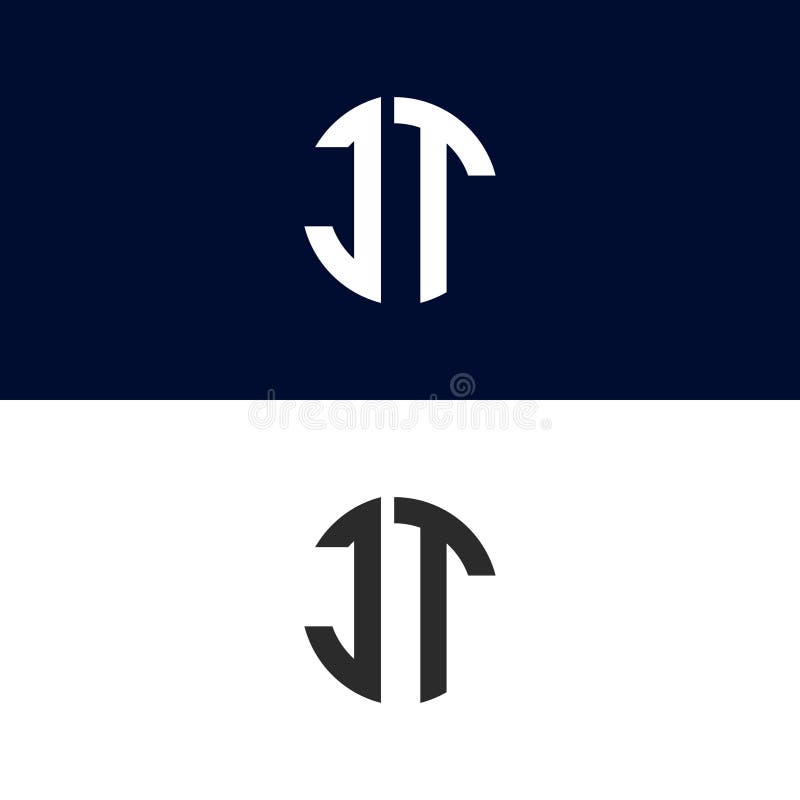 JT Initial Letter Logo Vector Template | Creative Modern Monogram ...