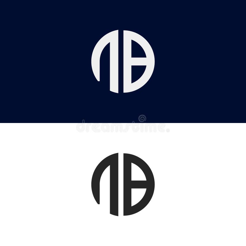 NB Initial Letter Logo Vector Template | Creative Modern Monogram ...