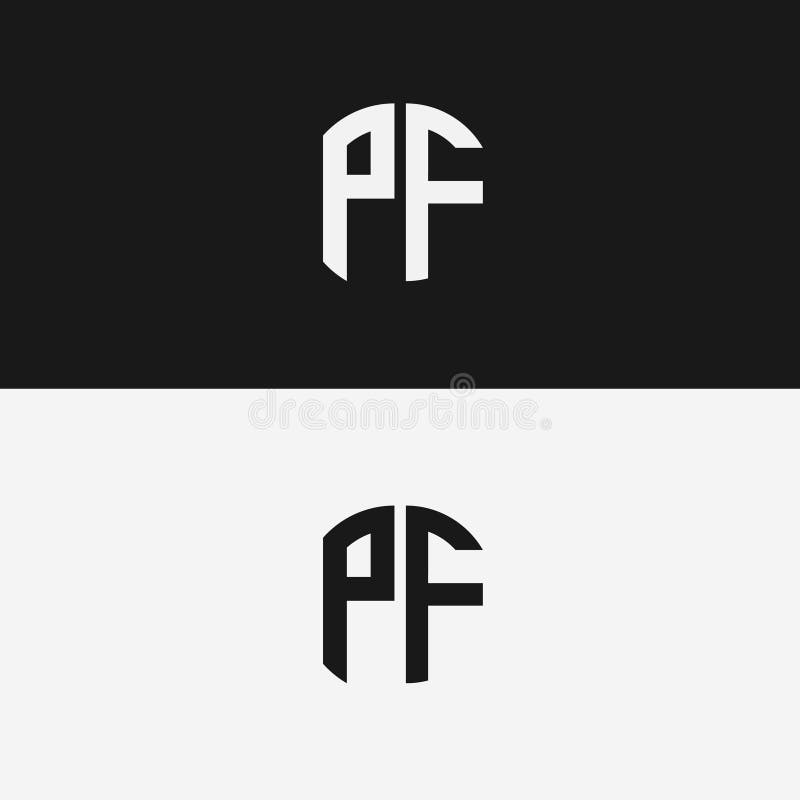 PF Initial Letter Logo Vector Template | Creative Modern Monogram ...
