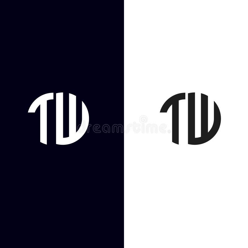 TW Initial Letter Logo Vector Template | Creative Modern Monogram ...