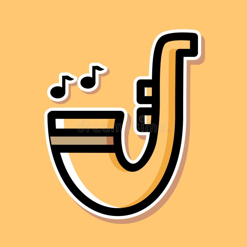Saxophone Icon Design Vector Stock Vector - Illustration of musician ...
