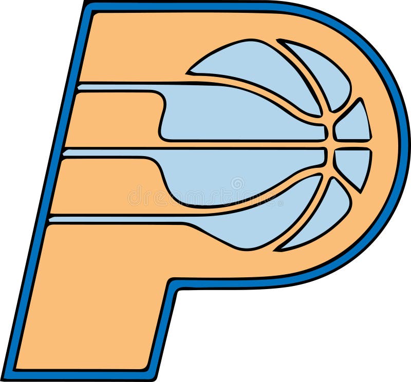Abstract Indiana Pacers Teams Logo Design on White Stock Vector ...