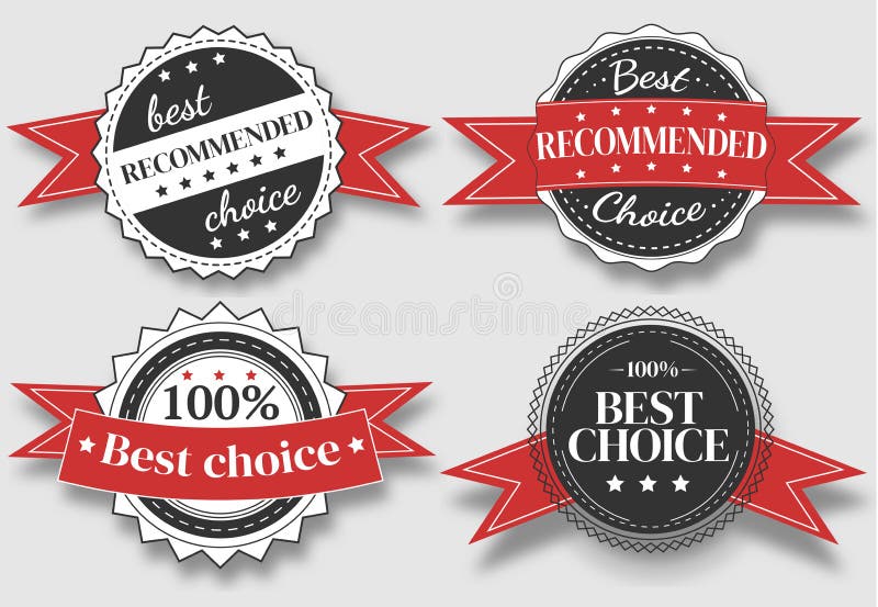 Red stickers. stock vector. Illustration of label, symbol - 235449131