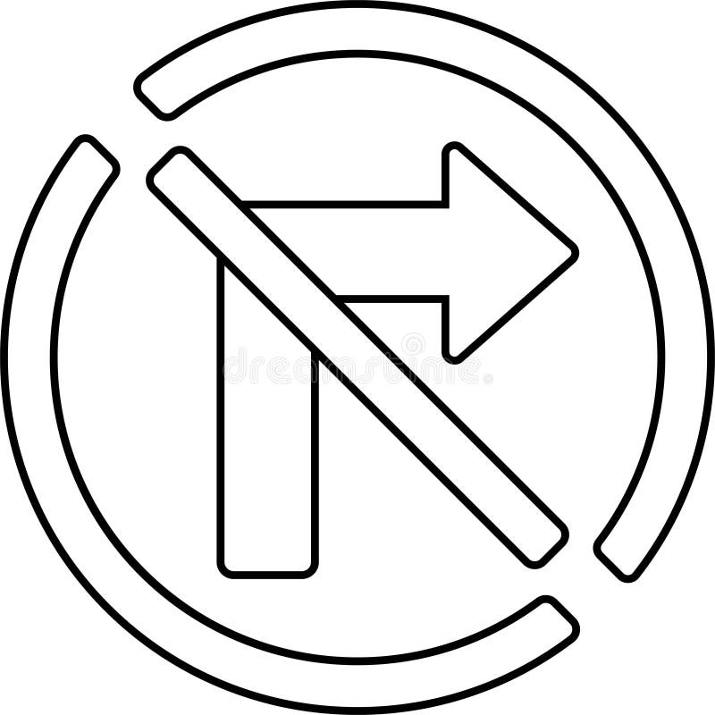 No Right Left Turn Sign Stock Illustrations – 469 No Right Left Turn ...