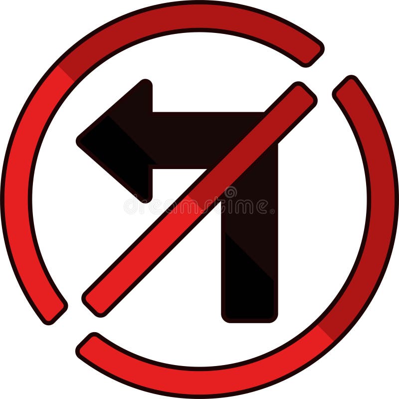 No Right Left Turn Sign Stock Illustrations – 469 No Right Left Turn ...