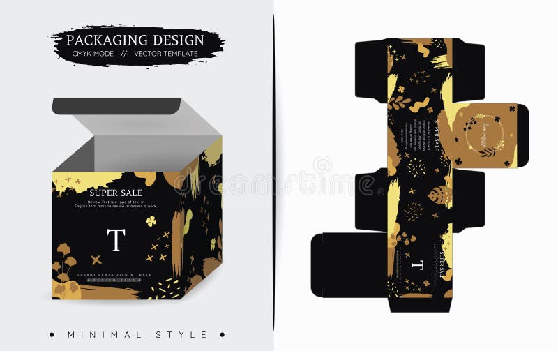 Design Box Packaging Minimal Style and Mockup Stock Vector ...