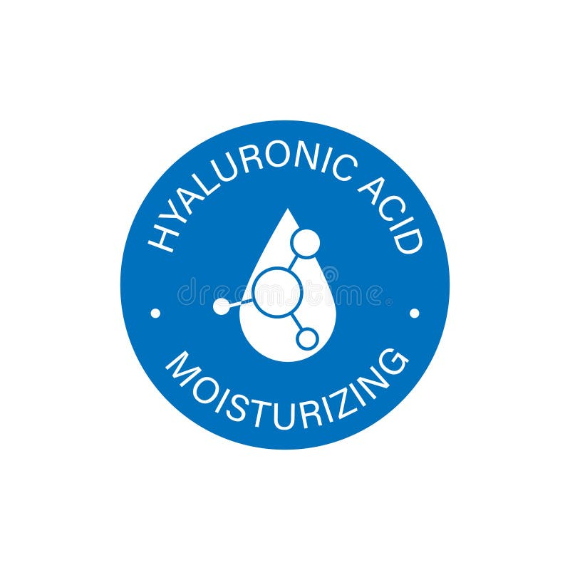Hyaluronic Acid Icon. Symbol Moisturizing for Cosmetics. Stock ...