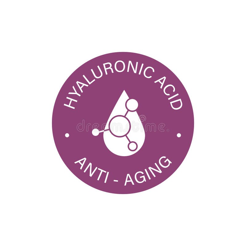 Hyaluronic Acid Icon. an Anti-aging Symbol for Cosmetics. Stock ...