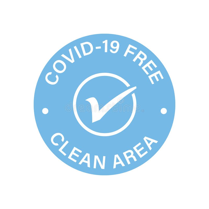 Coronavirus Clean Area Icon. Round Symbol for Disinfected Areas of ...