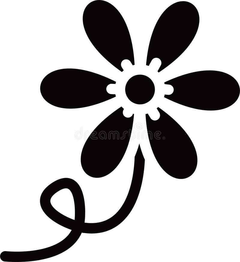 Solid flower icon vector stock illustration. Illustration of vector ...