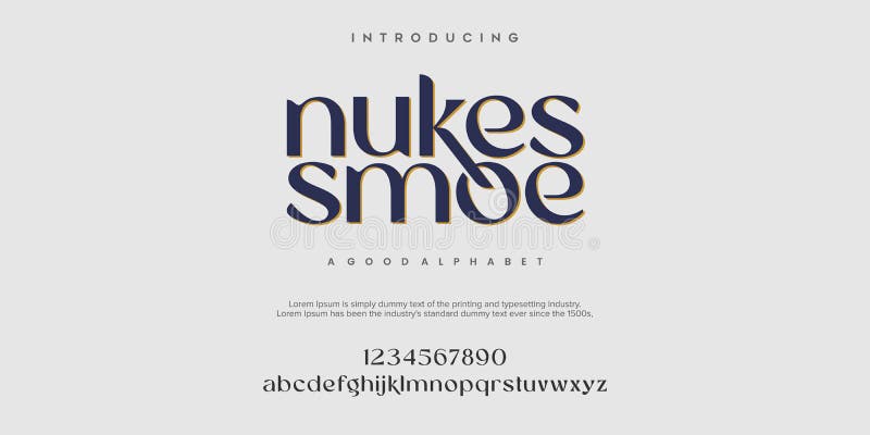 Nukes Smoe Font Alphabetical Typography Stock Vector - Illustration of ...