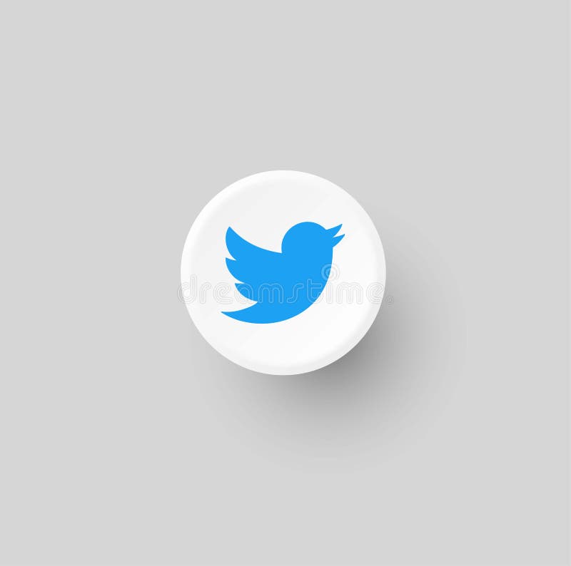 Twitter Logo Icon Original Color within White Border Editorial Photo ...