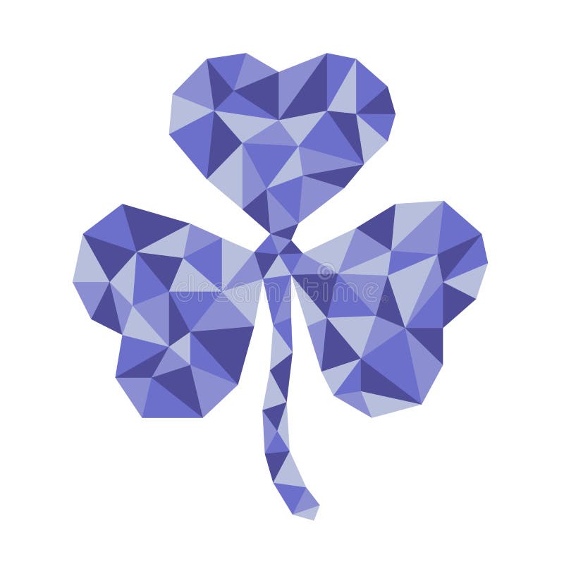 Polygonal Geometric Crystal Clover Leaf Suitable for Best Award or ...