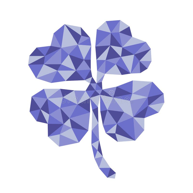 Polygonal Geometric Crystal Clover Leaf Suitable for Best Award or ...