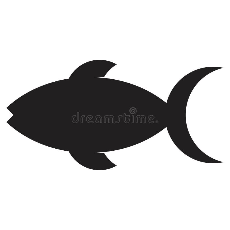 Solid fish icon vector stock vector. Illustration of outline - 237361473