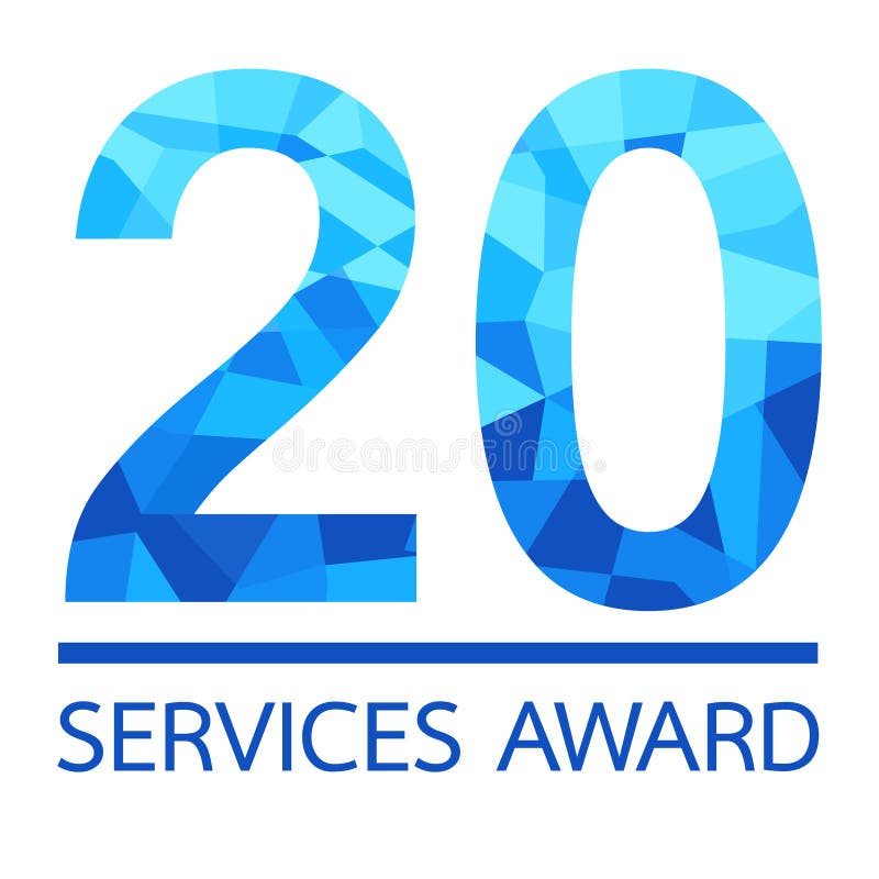 Logo Background of Twenty Year of Service Award. Polygon Pattern of ...
