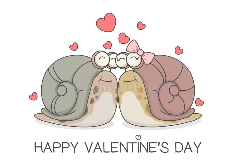 Cute Valentines Day Snail Holding Love Letter Stock Vector ...
